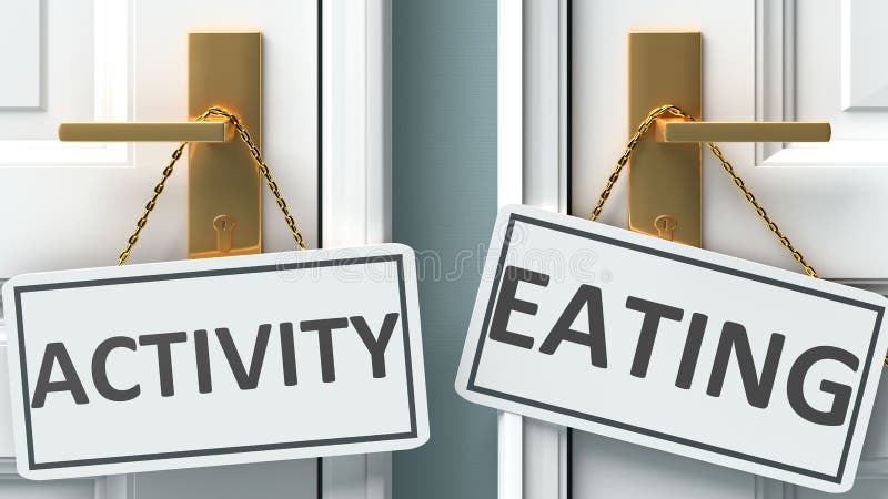 Activity or Eating As a Choice in Life - Pictured As Words Activity ...