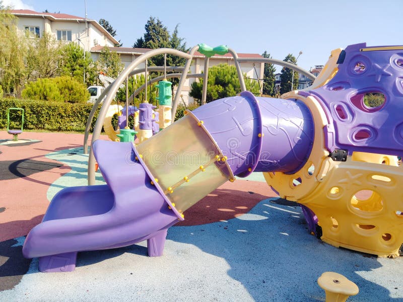 Activity Equipment Children Playground Stock Image - Image of backyard ...