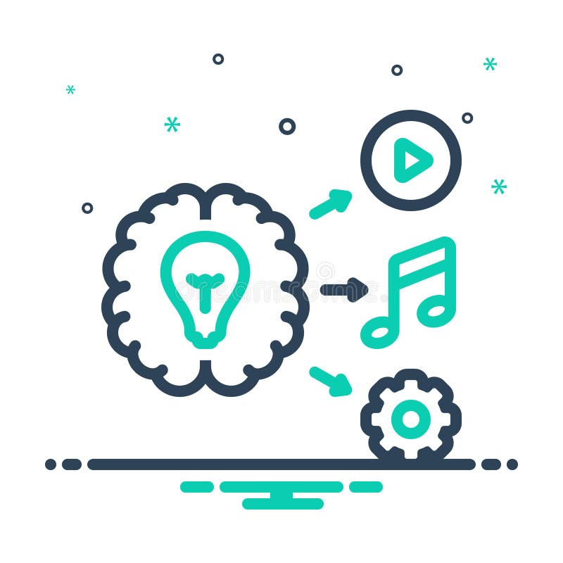 Mix Icon for Activity, Action and Player Stock Vector - Illustration of ...