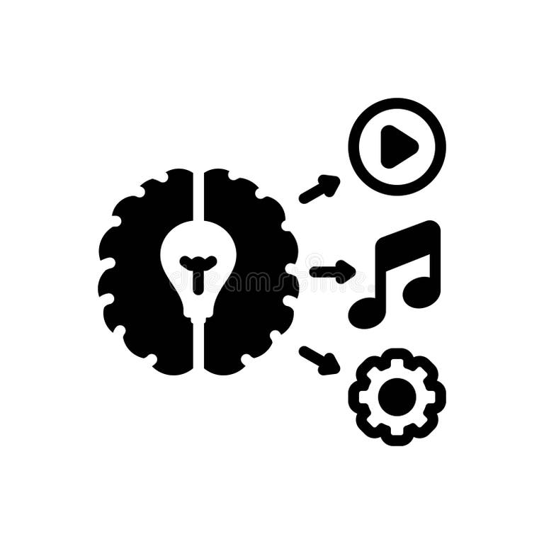 Black Solid Icon for Activity, Action and Player Stock Vector ...