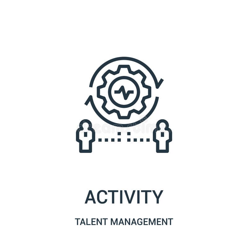 Activity Icon Vector from Talent Management Collection. Thin Line ...
