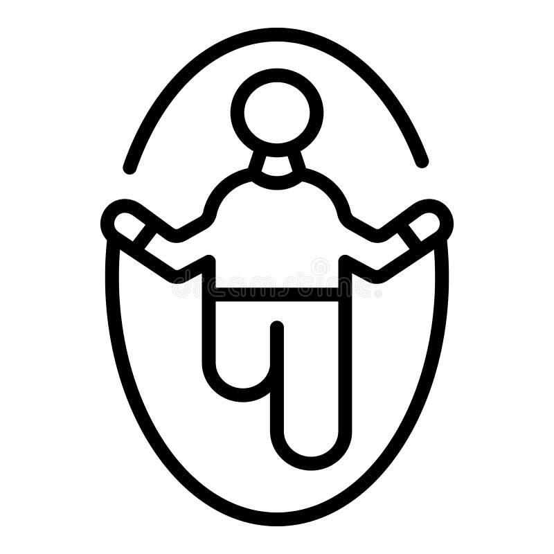 Activity Jump Icon Outline Vector. Gym Rope Stock Vector - Illustration ...