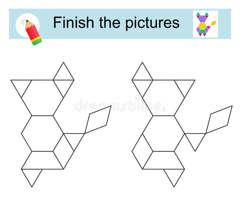 Activity for Kids. Finish the Pictures so that they All Look the Same ...