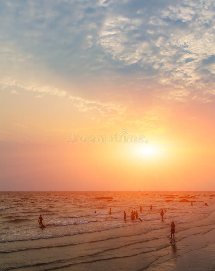 Holiday at sunset stock image. Image of leisure, people - 110842031