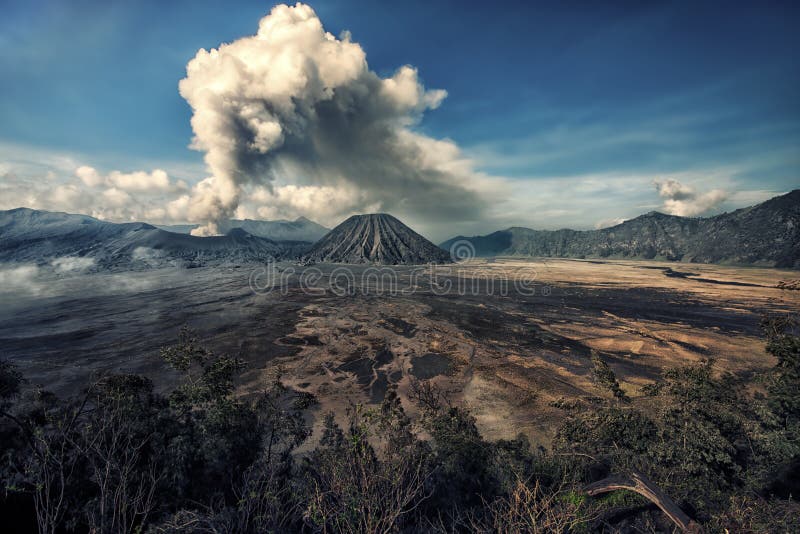 Activity at Mount Bromo in the Early Morning Stock Image - Image of ...