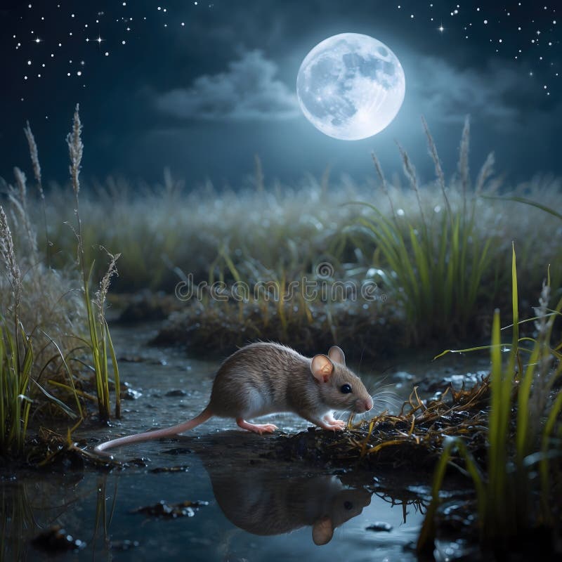 Secrets in the Shadows: a Night Out with the Harvest Mouse Stock ...