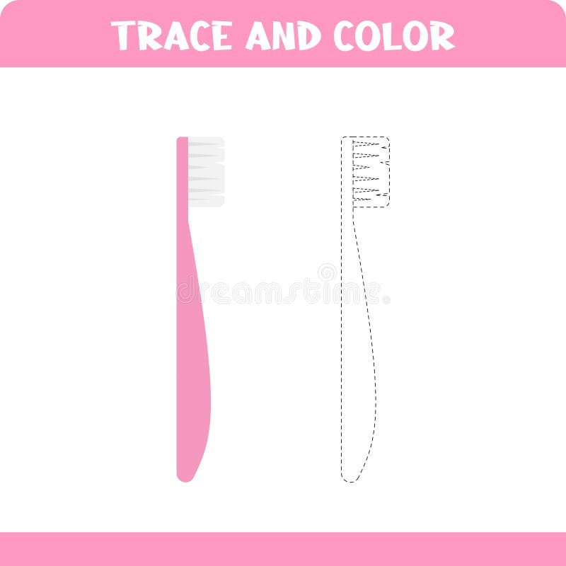 Activity Page for Kids Education. Tracing Objects. Color Page ...