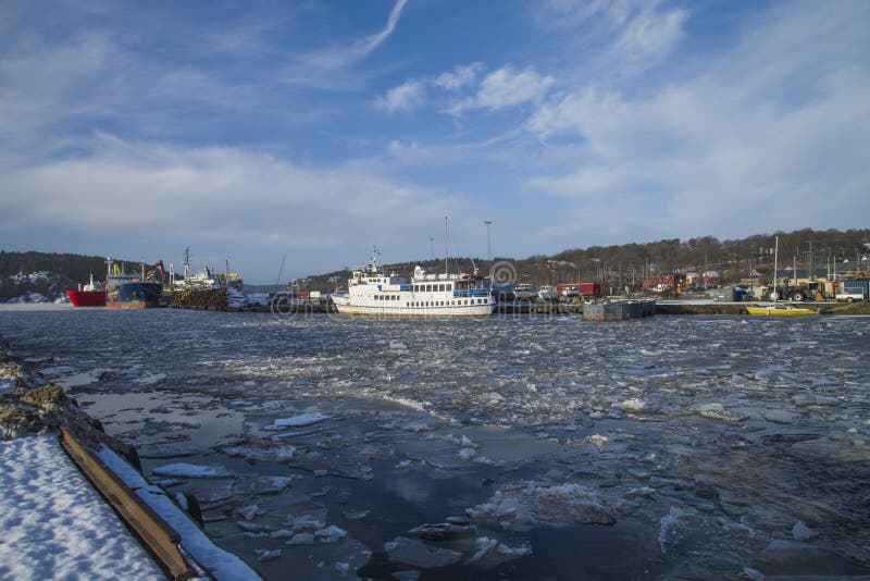 Activity at the Port of Halden Stock Photo - Image of ship, cloud: 31319528