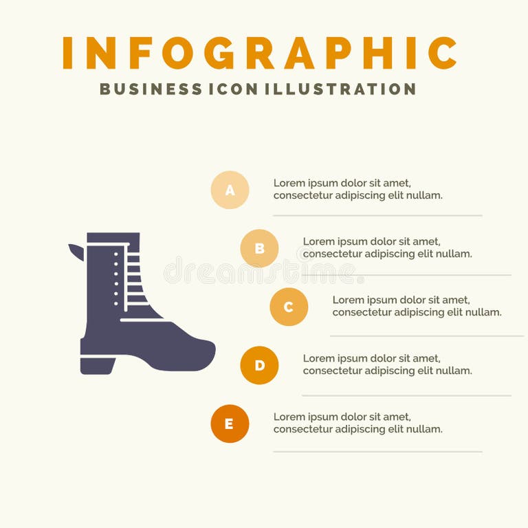 Activity, Running, Shoe, Spring Solid Icon Infographics 5 Steps ...