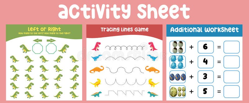 Bundle Activity Kit for Toddlers with the Prehistoric Animal Cute ...