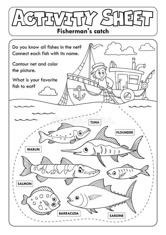 Fisherman in boat stock vector. Illustration of draw, swimming - 8690043