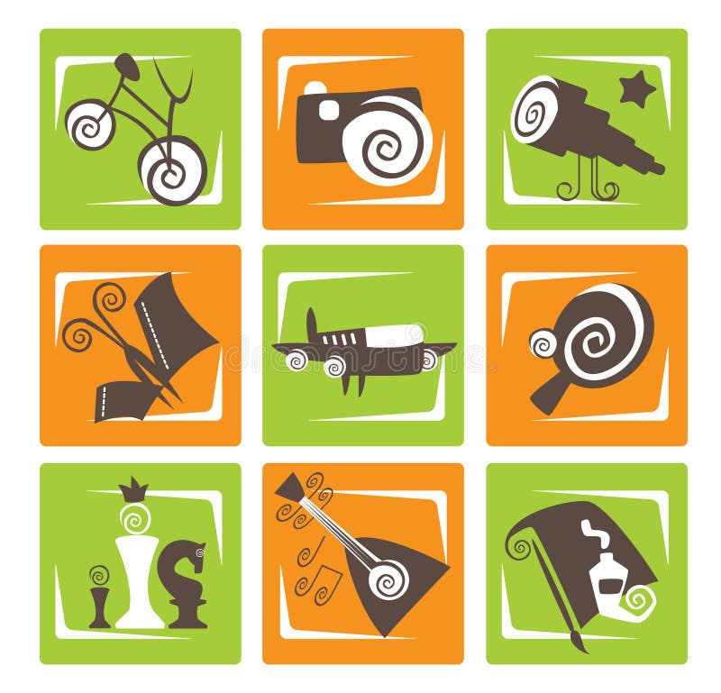 Activity signs stock vector. Illustration of color, splash - 13583614