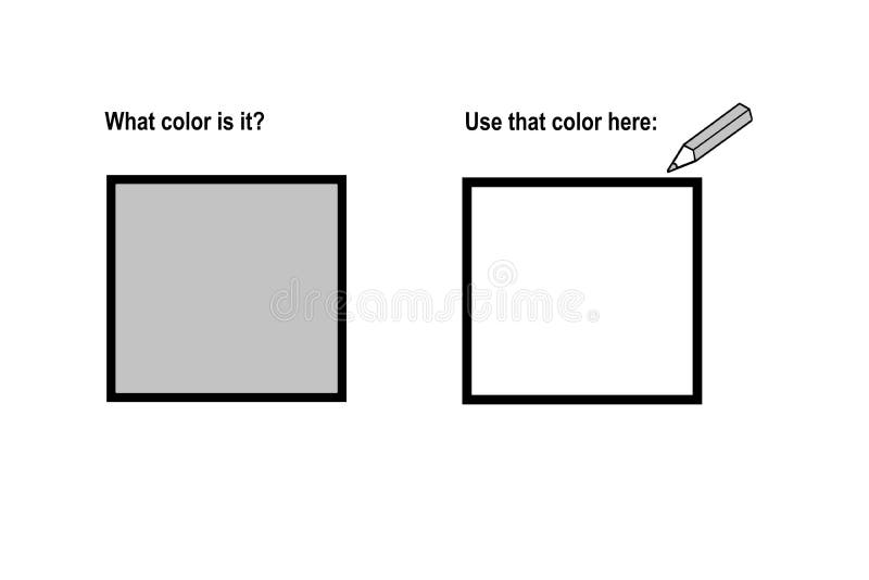 Learn Colors, Coloring Books, Grey Color, Squares Stock Illustration ...