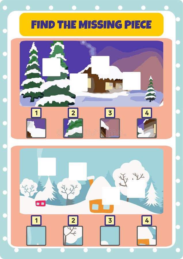 Activity To Complete the Missing Parts in the Picture Stock ...