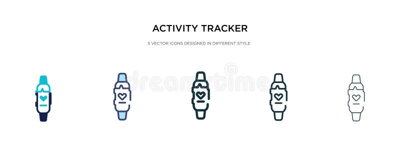 Activity Tracker Icon in Different Style Vector Illustration. Two ...