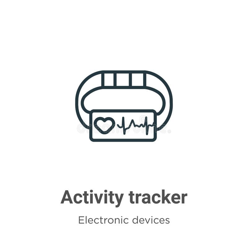 Activity Tracker Outline Vector Icon. Thin Line Black Activity Tracker ...