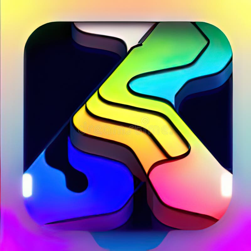 Activity Tracker Software App Style Icon. Generative AI. Stock ...