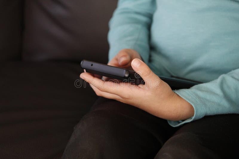 Activity and Use of Mobile Devices in Children Stock Photo - Image of ...