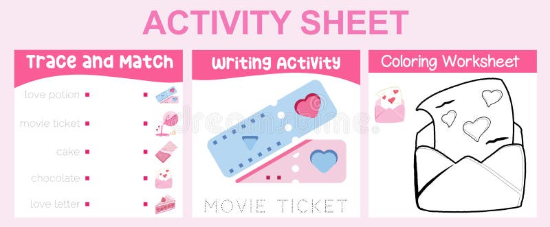 3 in 1 Activity Kit Valentine’s Edition for Preschool and Kindergarten ...