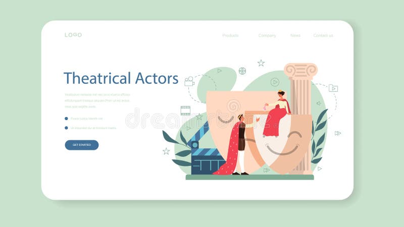 Actor and Actress Concept. Theatrical Performer or Movie Production ...