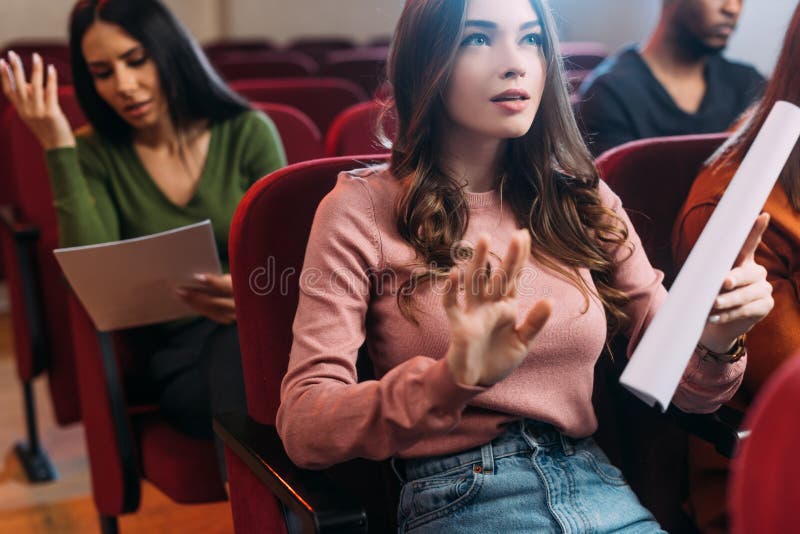 Actor and Actresses Reading Scripts in Stock Image - Image of rehearse ...