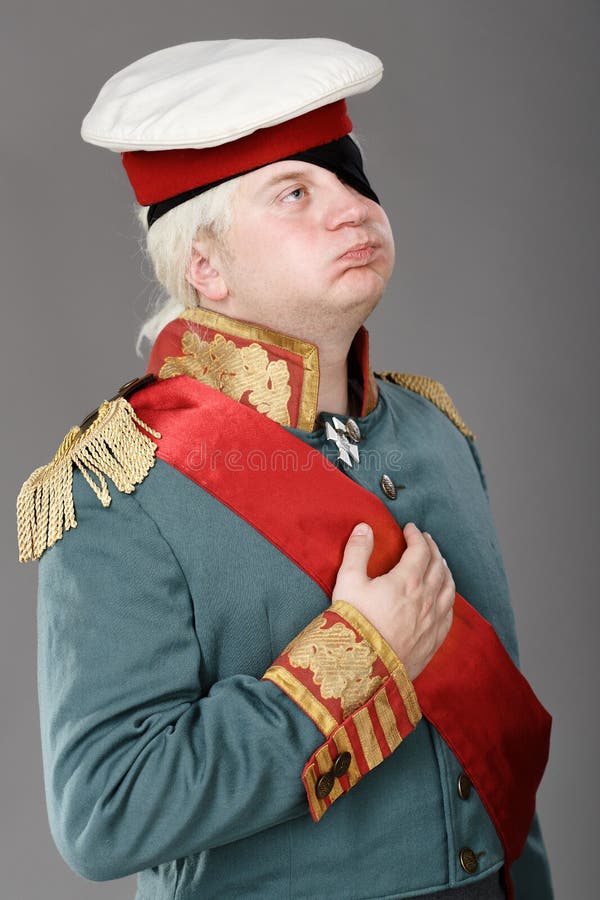 Actor Dressed in a Military Uniform Hussar Stock Photo - Image of guard ...