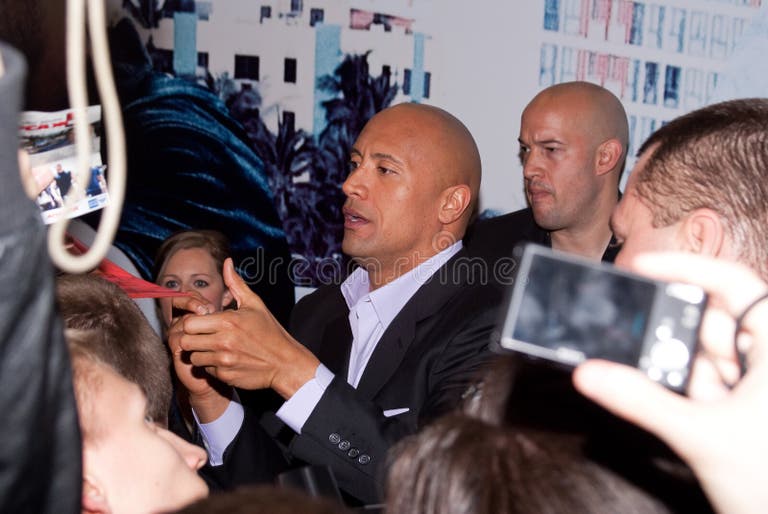 Actor Dwayne (the Rock) Johnson in Moscow Editorial Photography - Image ...