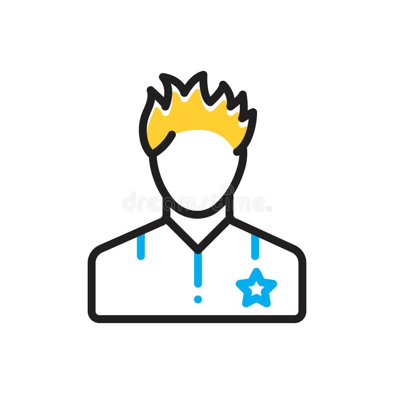 Multi Color Icon for Actor, Best and Celebrity Stock Illustration ...