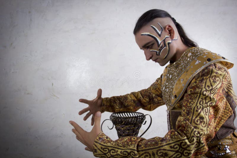 Actor in Makeup and Costume Stock Image - Image of show, curtain: 225130233