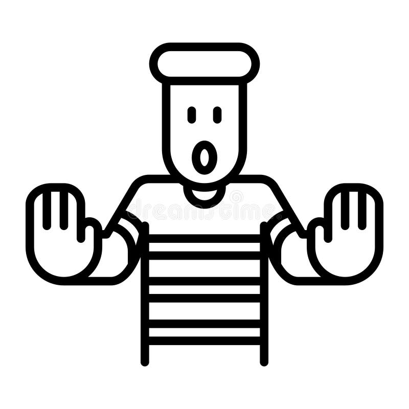 Pantomime stock vector. Illustration of humor, cartoon - 349759239