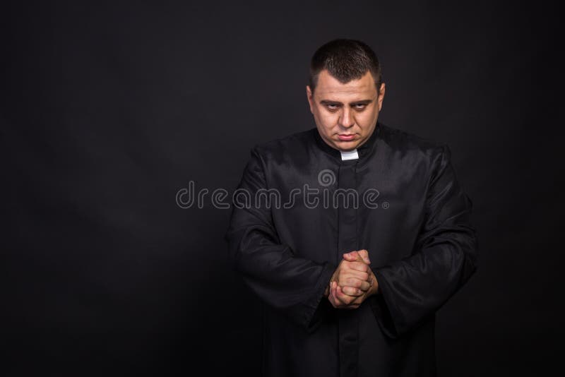 The Actor Plays the Role of a Priest Stock Image - Image of caucasian ...