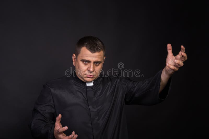 The Actor Plays the Role of a Priest Stock Photo - Image of beard ...
