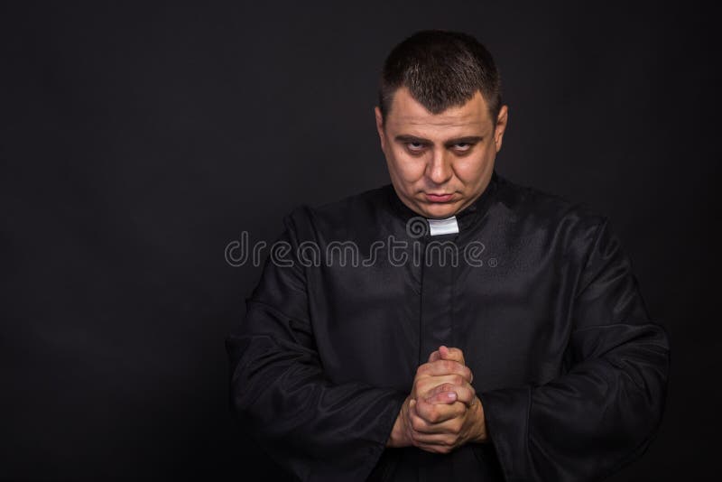 The Actor Plays the Role of a Priest Stock Image - Image of caucasian ...
