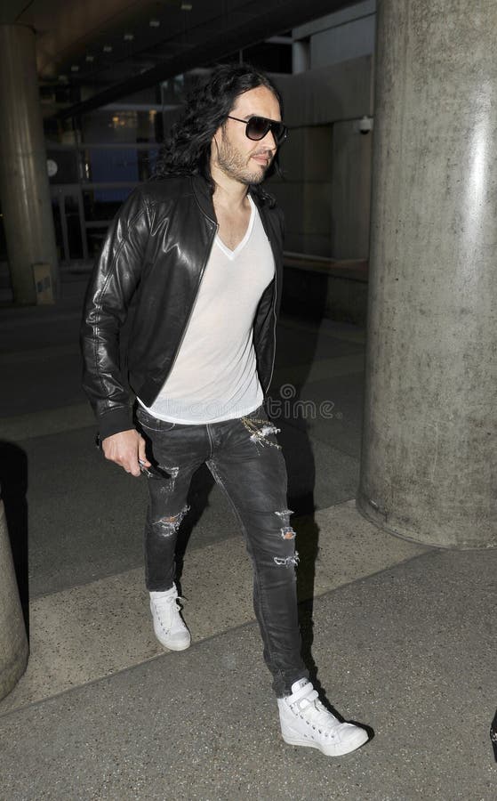 Actor Russel Brand at LAX Airport Editorial Stock Photo - Image of ...