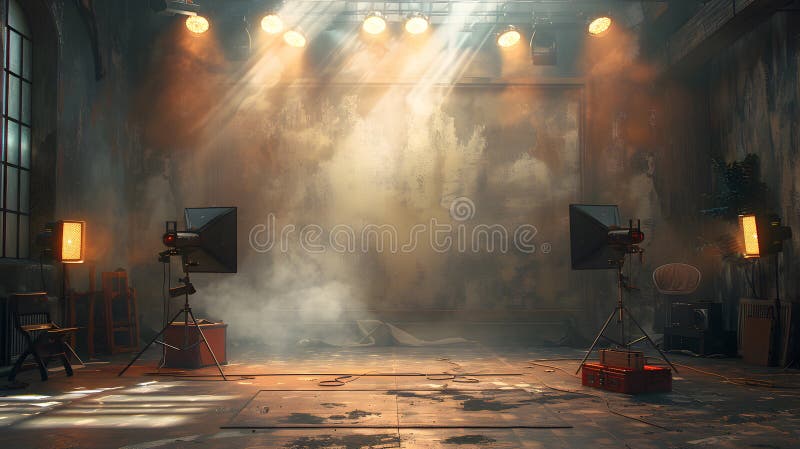 Actor s Spotlight Moment stock illustration. Illustration of light ...