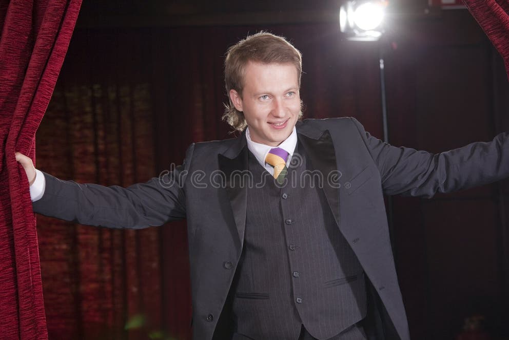 Actor in spotlight stock photo. Image of concert, showman - 15679718