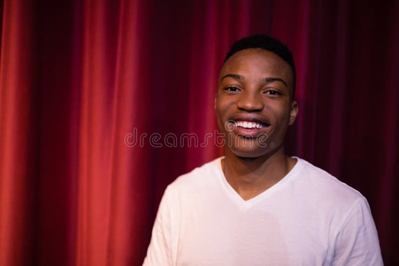 Actor Standing on the Stage Stock Image - Image of clothing, nervous ...