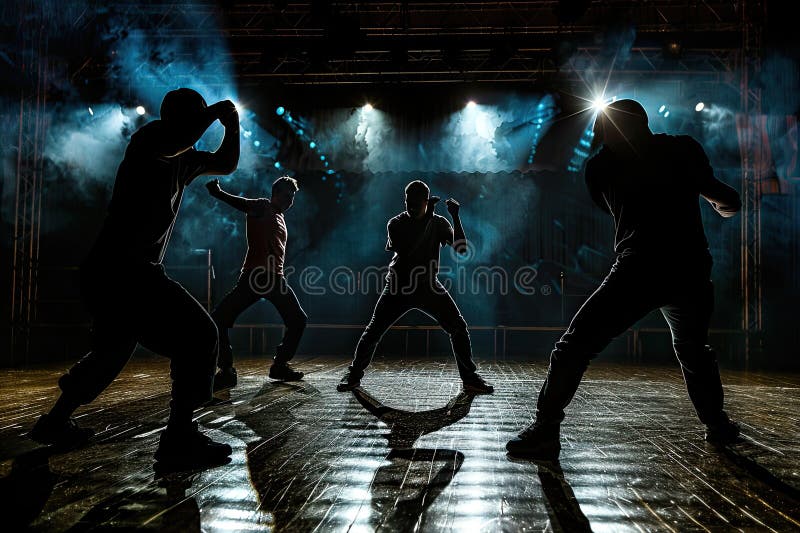 Actors in dramatic poses stock illustration. Illustration of clothing ...