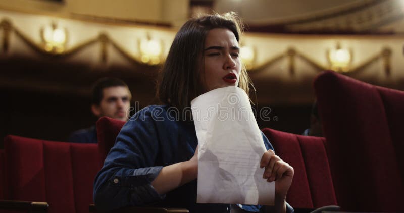 Actors Memorizing Their Lines Stock Video - Video of sitting, inside ...