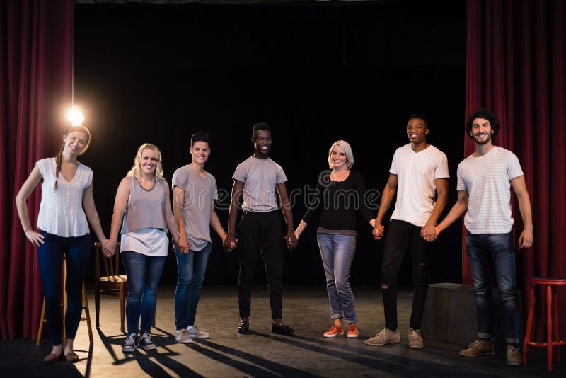 Actors Practicing Play on Stage Stock Image - Image of adult, film ...