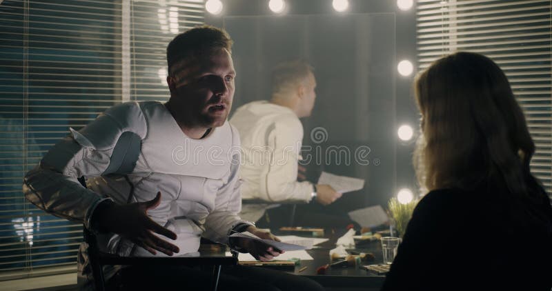 Actors Rehearsing in a Theater Stock Image - Image of scene, female ...
