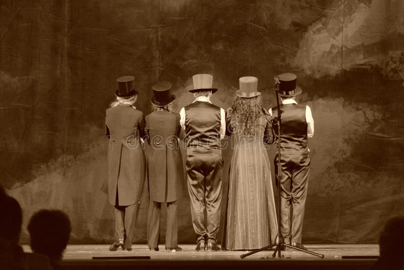 The Actors on the Stage of the Theatre Editorial Photo - Image of group ...