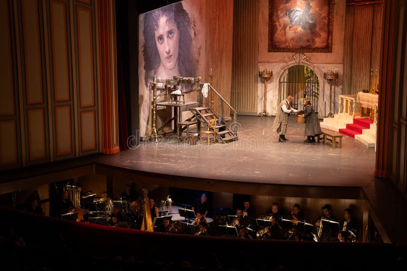 Actors and Stage in the Tosca Opera Performance. Editorial Image ...
