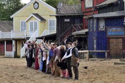 Actors and stuntmen editorial photography. Image of shows - 26121437