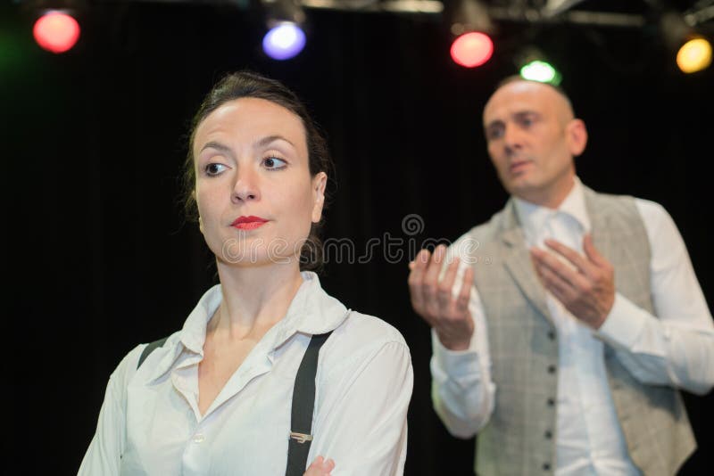 Actors Bowing To Audience in a Theater Stock Photo - Image of theater ...