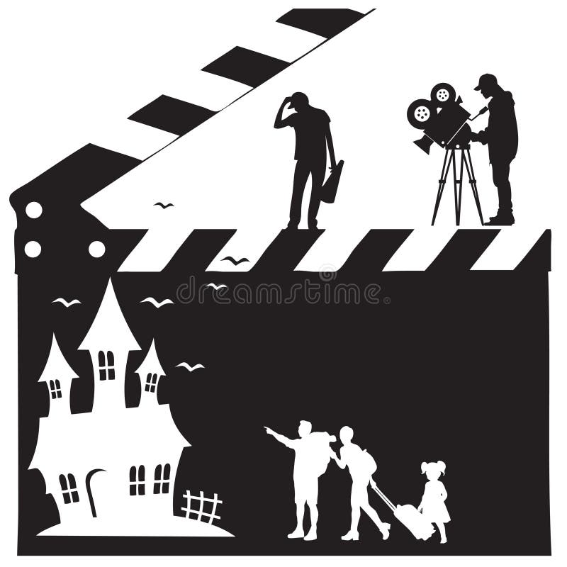 Cinematographer at work stock vector. Illustration of cinematographer ...