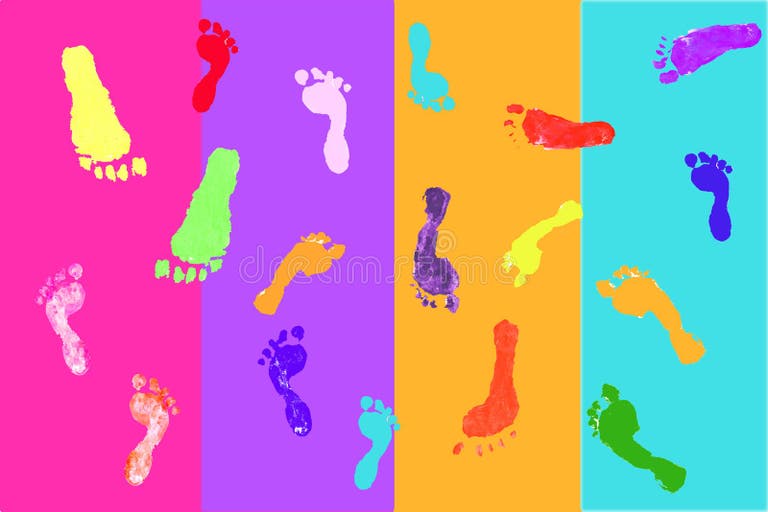Colors Footprints Stock Illustrations – 1,857 Colors Footprints Stock ...
