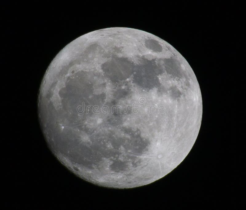 Actual Full Moon Photography, Split with Black Skies Stock Image ...