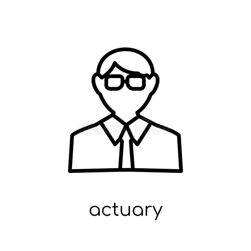 Actuary Icon. Trendy Flat Vector Actuary Icon on White Background from ...