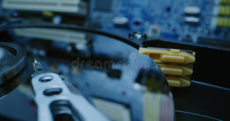 Actuator Arm of a HDD in Operation Stock Image - Image of metal, parts ...